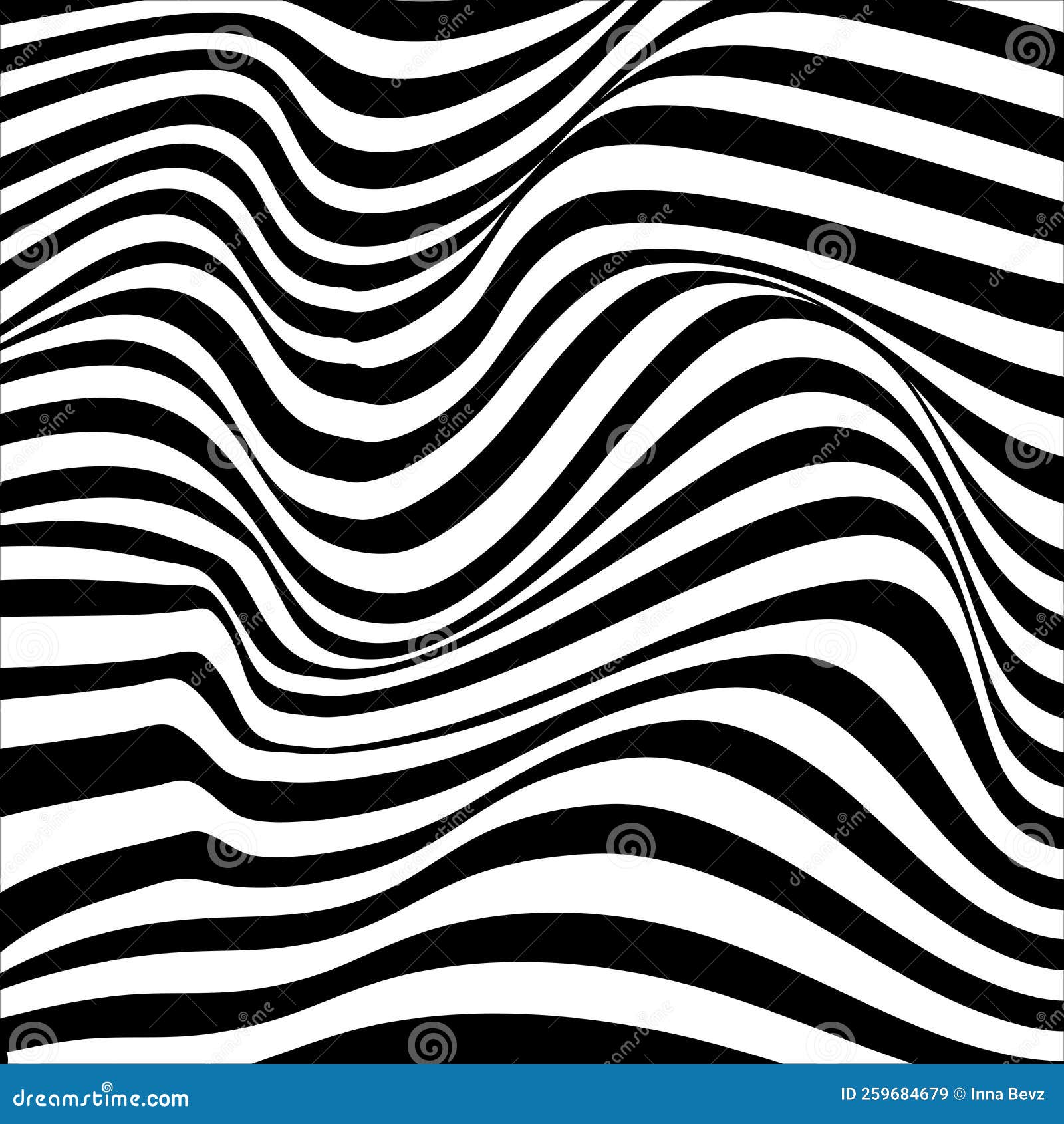 Distorted Lines are an Illusion of Movement. Black and White Pattern ...