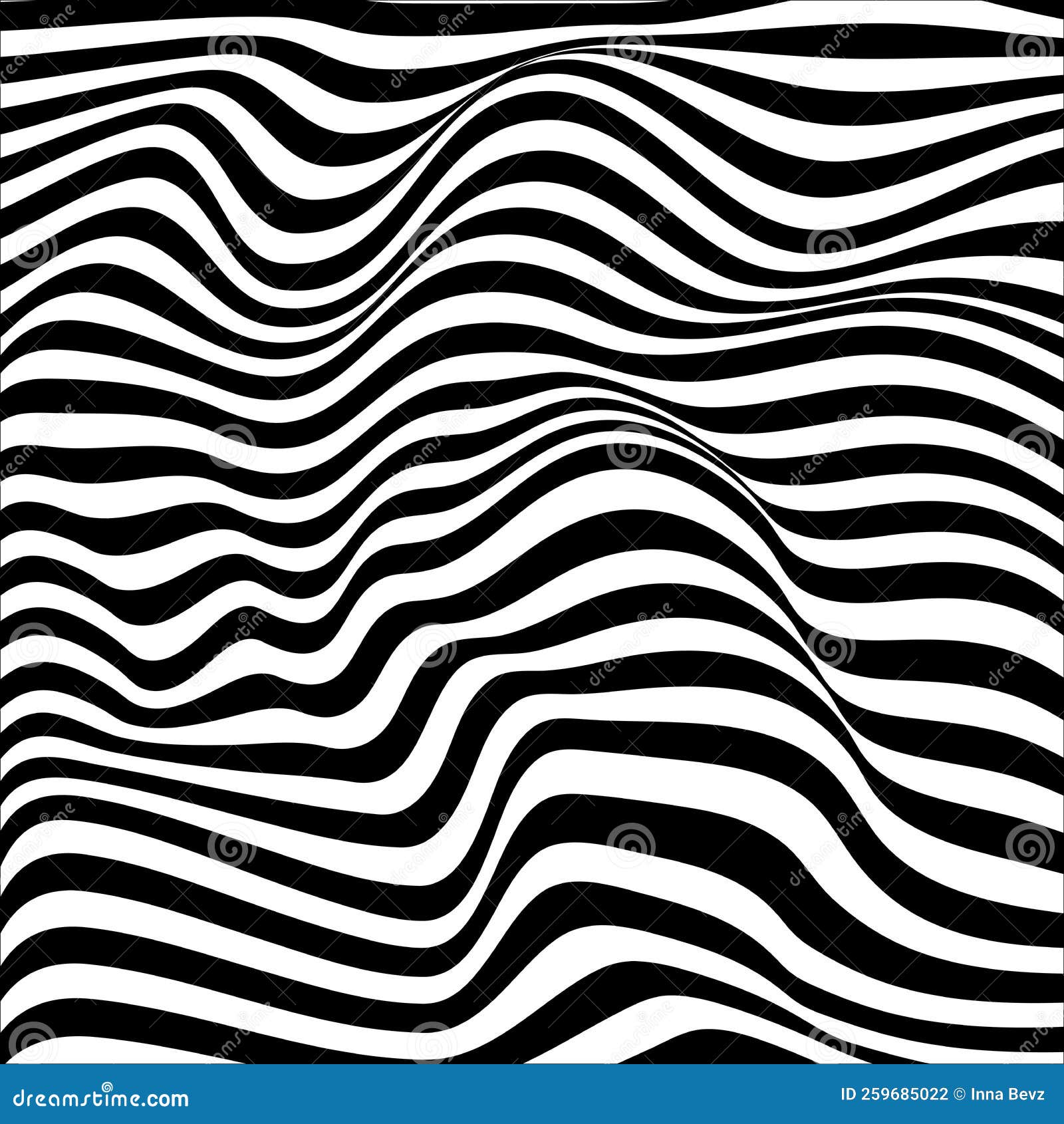 Distorted Lines are an Illusion of Movement. Black and White Pattern ...