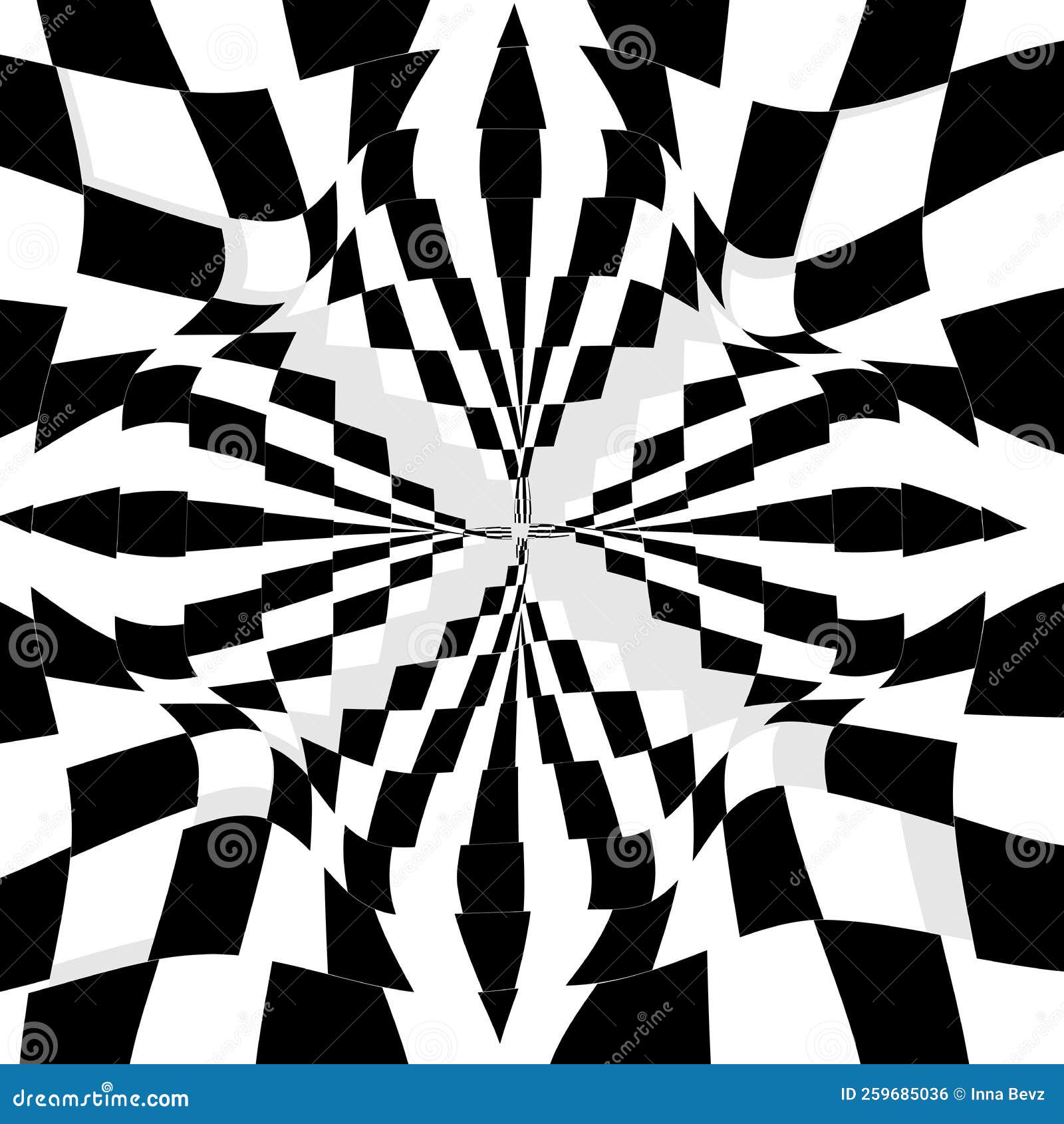 Distorted Lines are an Illusion of Movement. Black and White Pattern ...