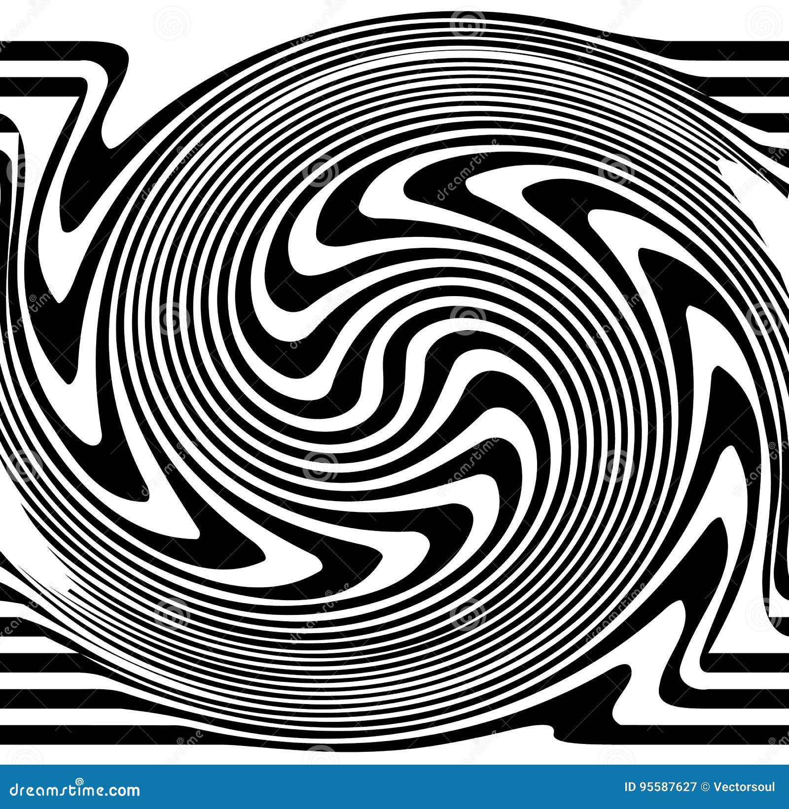 Distorted Lines. Ripple, Twirl Distorted Abstract Lines Stock Vector ...