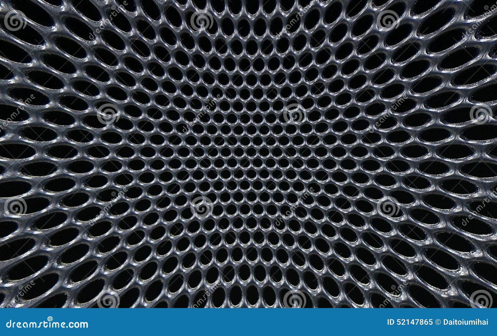 Distorted Macro Metallic Grey Grid Round Holes Hive Texture Stock Image ...