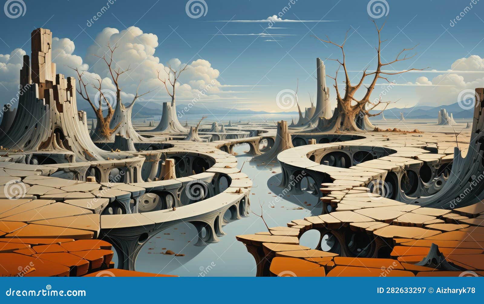 Distorted, Negative Space, Warped Vistas Stock Illustration ...