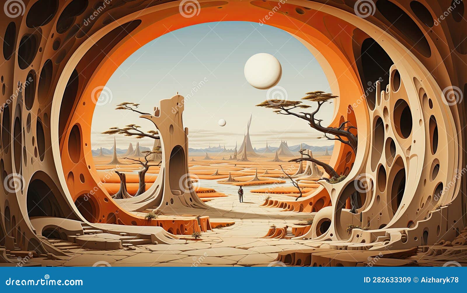 Distorted, Negative Space, Warped Vistas Stock Illustration ...