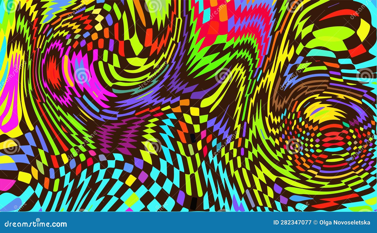 Distorted Neon Checkered Pattern. Abstract Euphoria Stock Image - Image ...