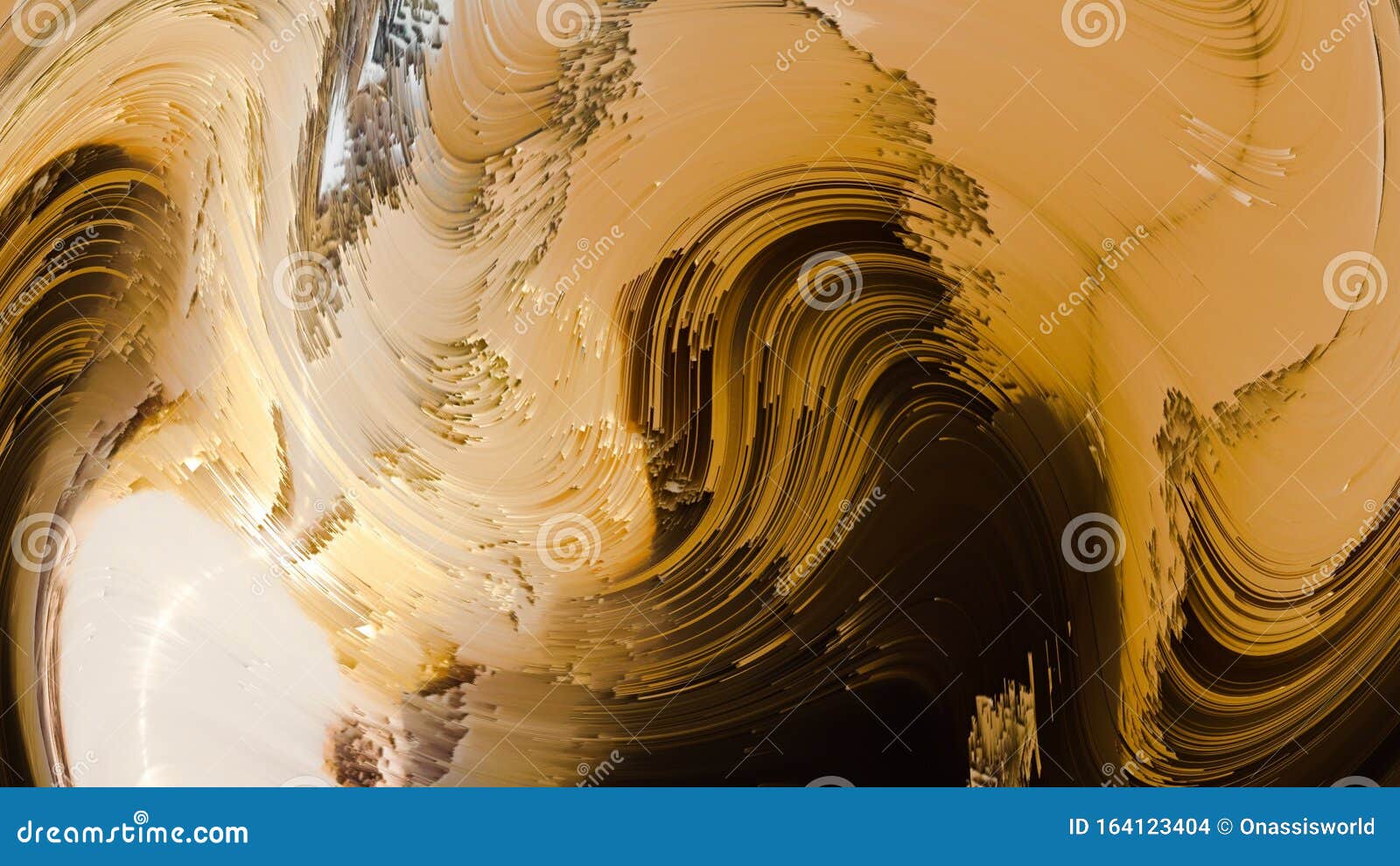 Distorted Old Gold Glass Abstract Art Backgrounds Stock Photo - Image ...