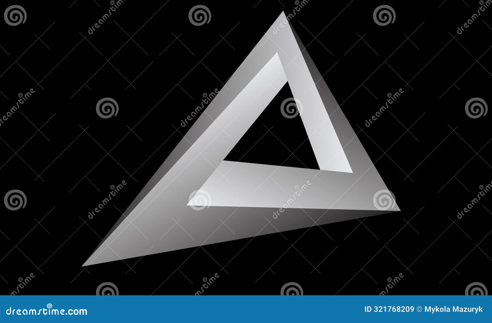 Distorted Penrose Triangle Or Penrose Tribar, Or The Impossible Tribar ...