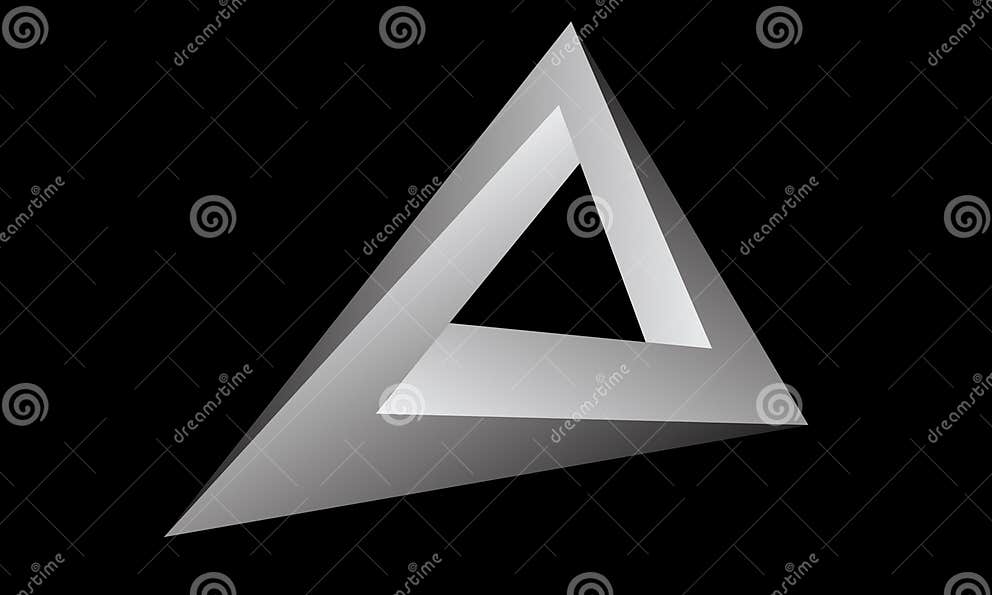 Distorted Penrose Triangle or Penrose Tribar, or the Impossible Tribar ...