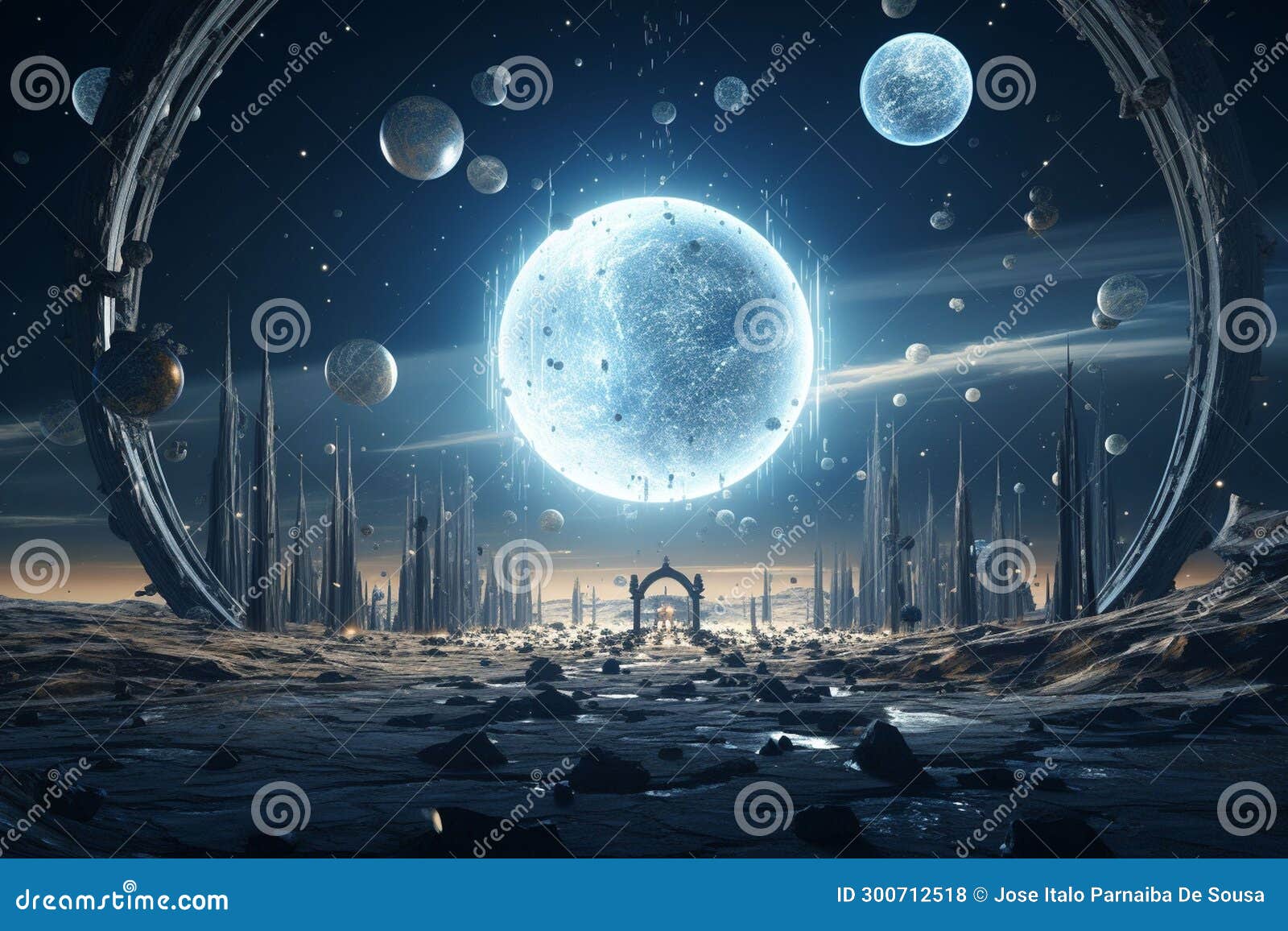 Distorted Perspective of Space Time and Matter Stock Illustration ...