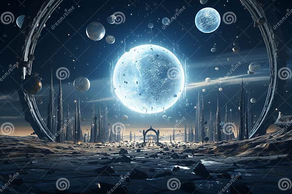 Distorted Perspective of Space Time and Matter Stock Illustration ...
