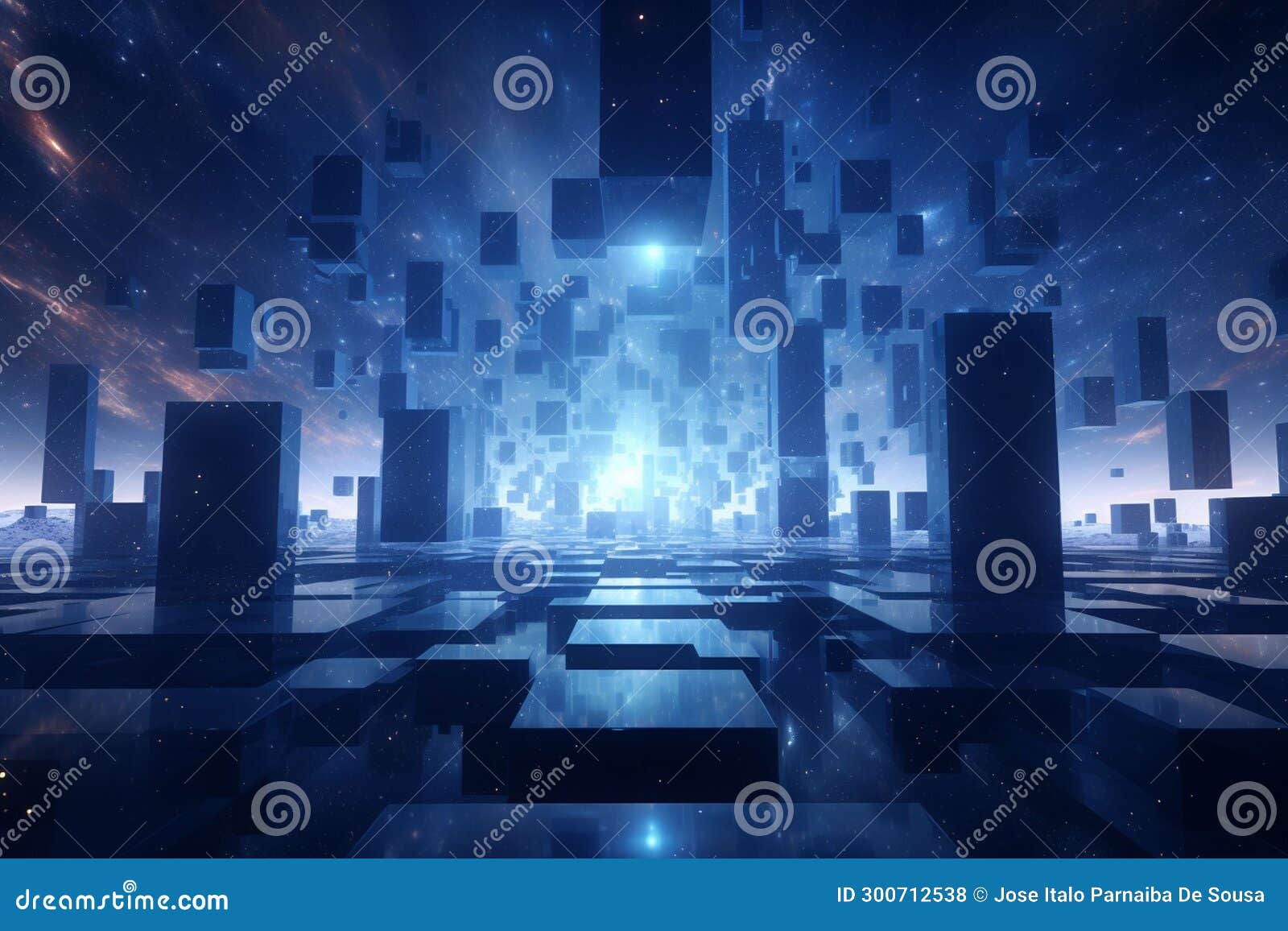 Distorted Perspective of Space Time and Matter Stock Illustration ...