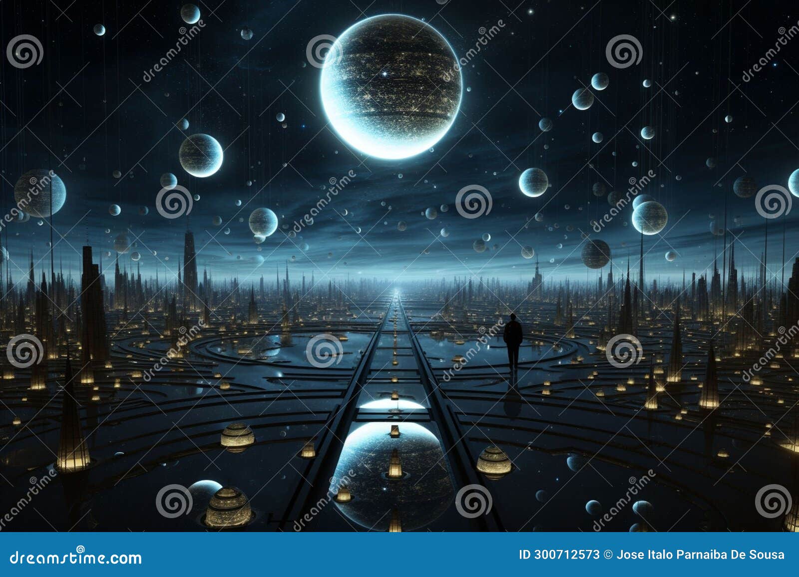 Distorted Perspective of Space Time and Matter Stock Illustration ...