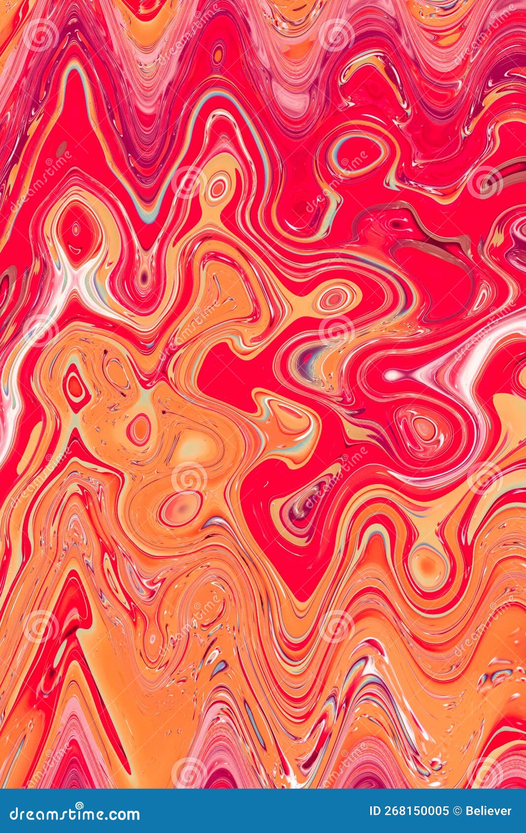 Distorted Photo, Abstract Background in Red-orange Tones. Psychedelic ...