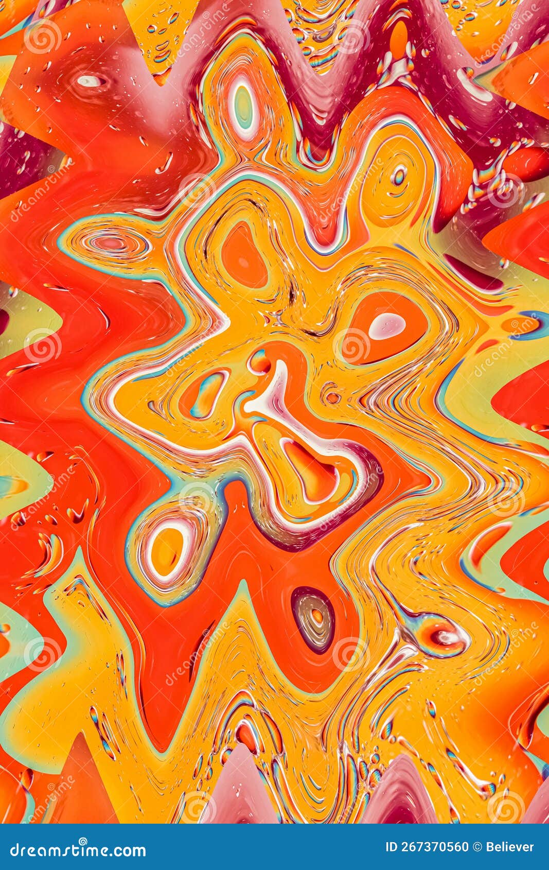 Distorted Photo, Abstract Background in Yellow-orange Tones ...