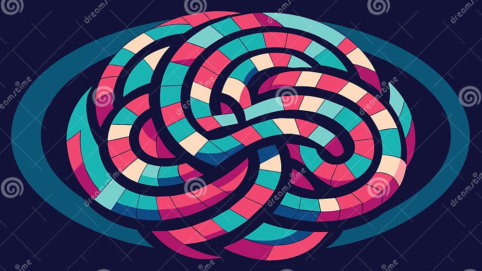 A Distorted and Pixelated Brain Shape is Overlaid with a Mesmerizing ...