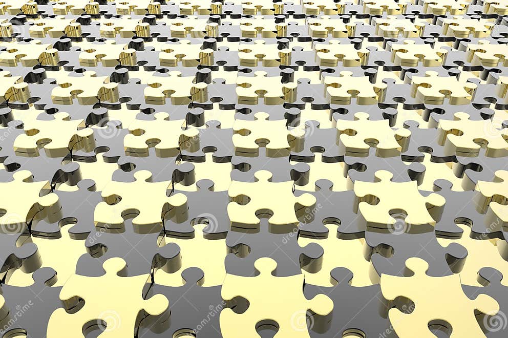 Distorted Puzzle Pieces Background Stock Illustration - Illustration of ...