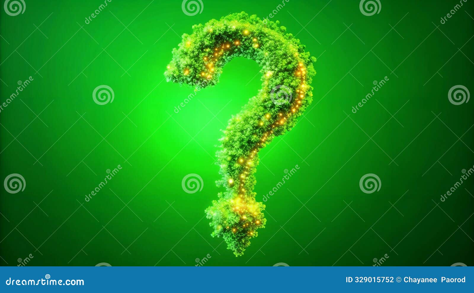 Distorted Question Mark Particle Bounce: Psychedelic Green Screen ...