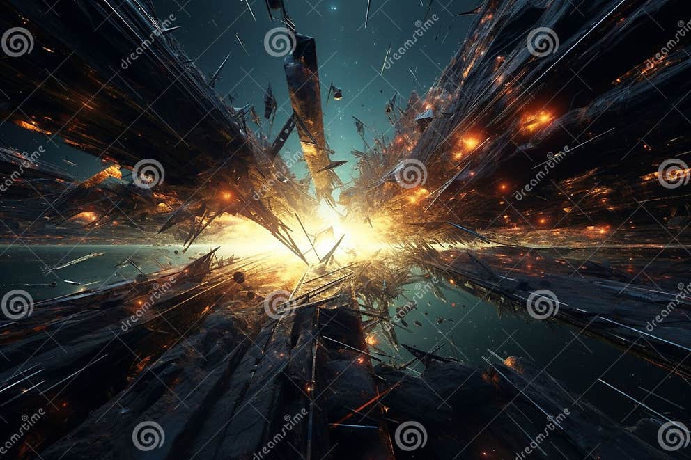 Distorted Reality Unveiling a Cosmic Tapestry Stock Illustration ...