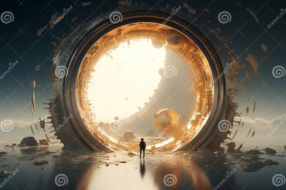 Distorted Reality Where Time Space and Matter Stock Illustration ...