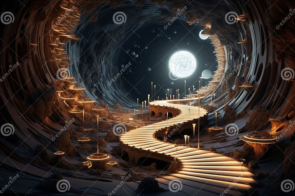 Distorted Reality Where Time Space and Matter Stock Illustration ...