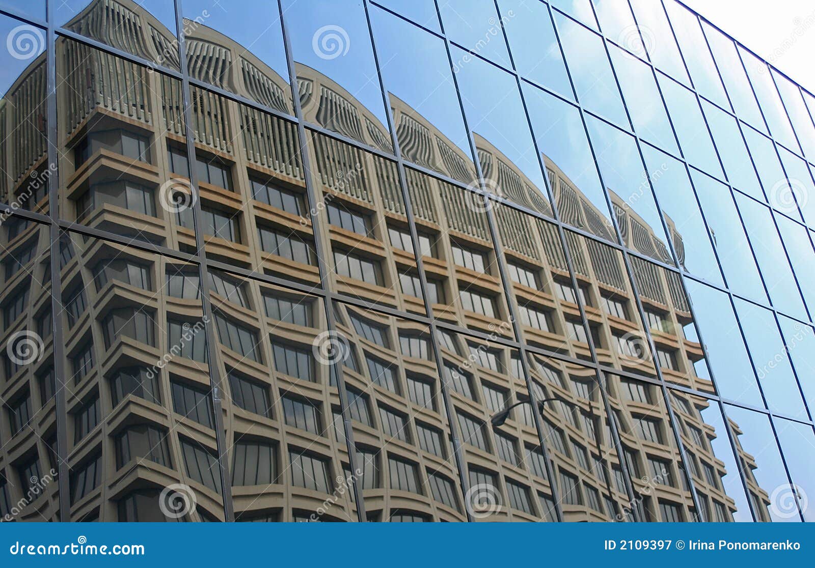 Distorted reflection stock image. Image of windows, building - 2109397