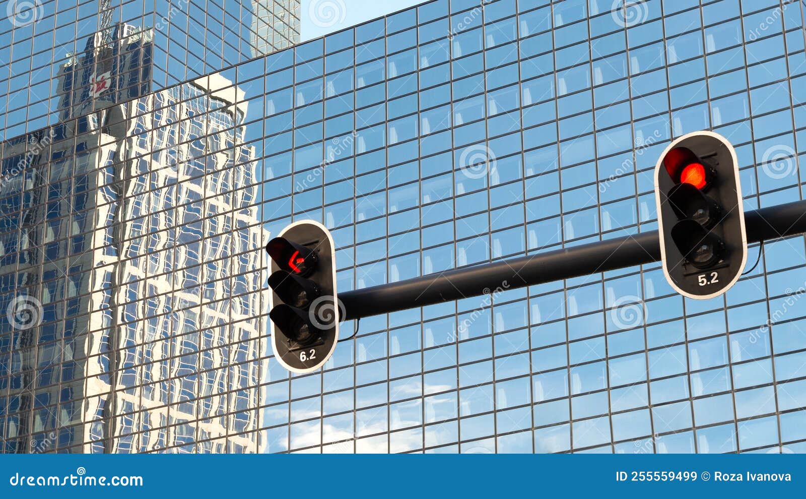 A Distorted Reflection of a Building in the Glazed Facade of Another ...