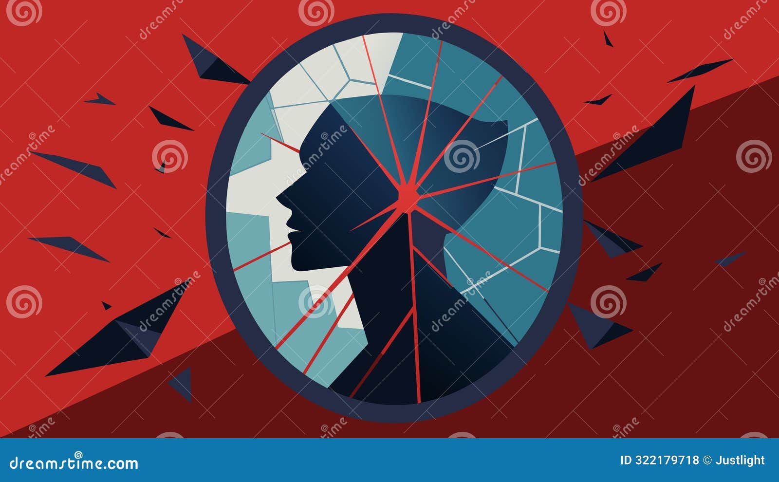 A Distorted Reflection in a Shattered Mirror Representing the Distorted ...