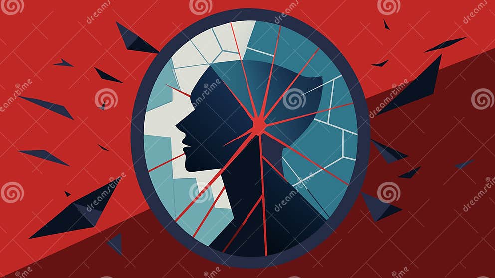 A Distorted Reflection in a Shattered Mirror Representing the Distorted ...