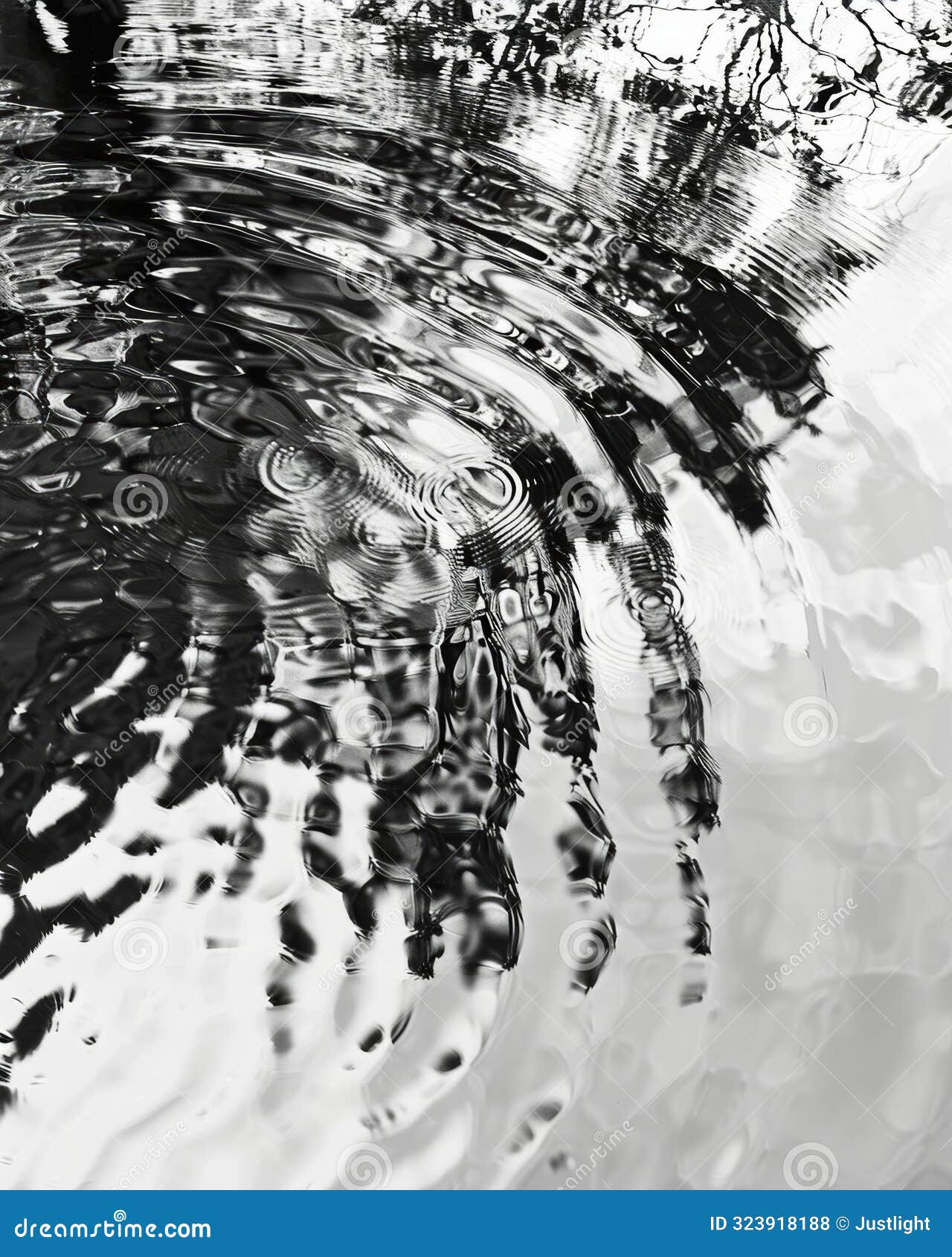 Distorted Reflections Of Buildings In A Glass Facade From A Modern ...