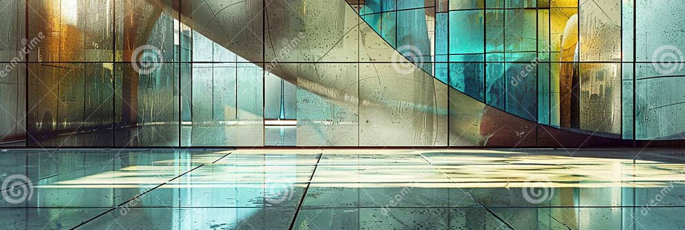 Distorted Reflections Dancing Across Abstract Window Panes Adding a ...