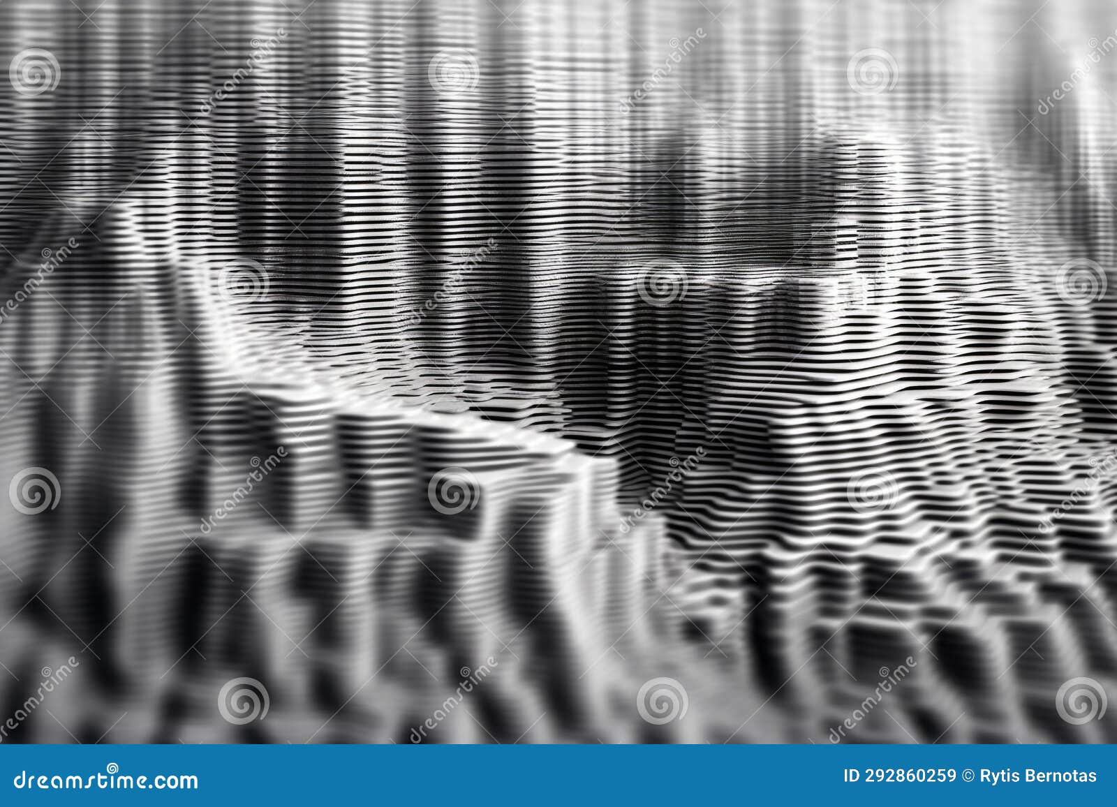 Distorted Scan Lines in Motion Blur Effect Style Black and White ...