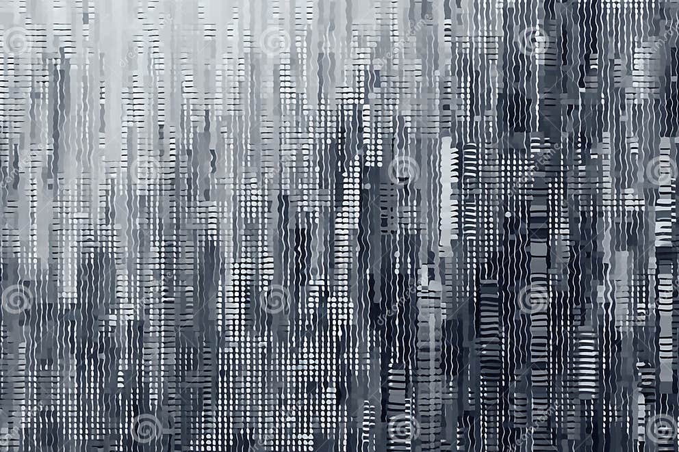 Distorted Scan Lines in Motion Blur Effect Style Black and White ...