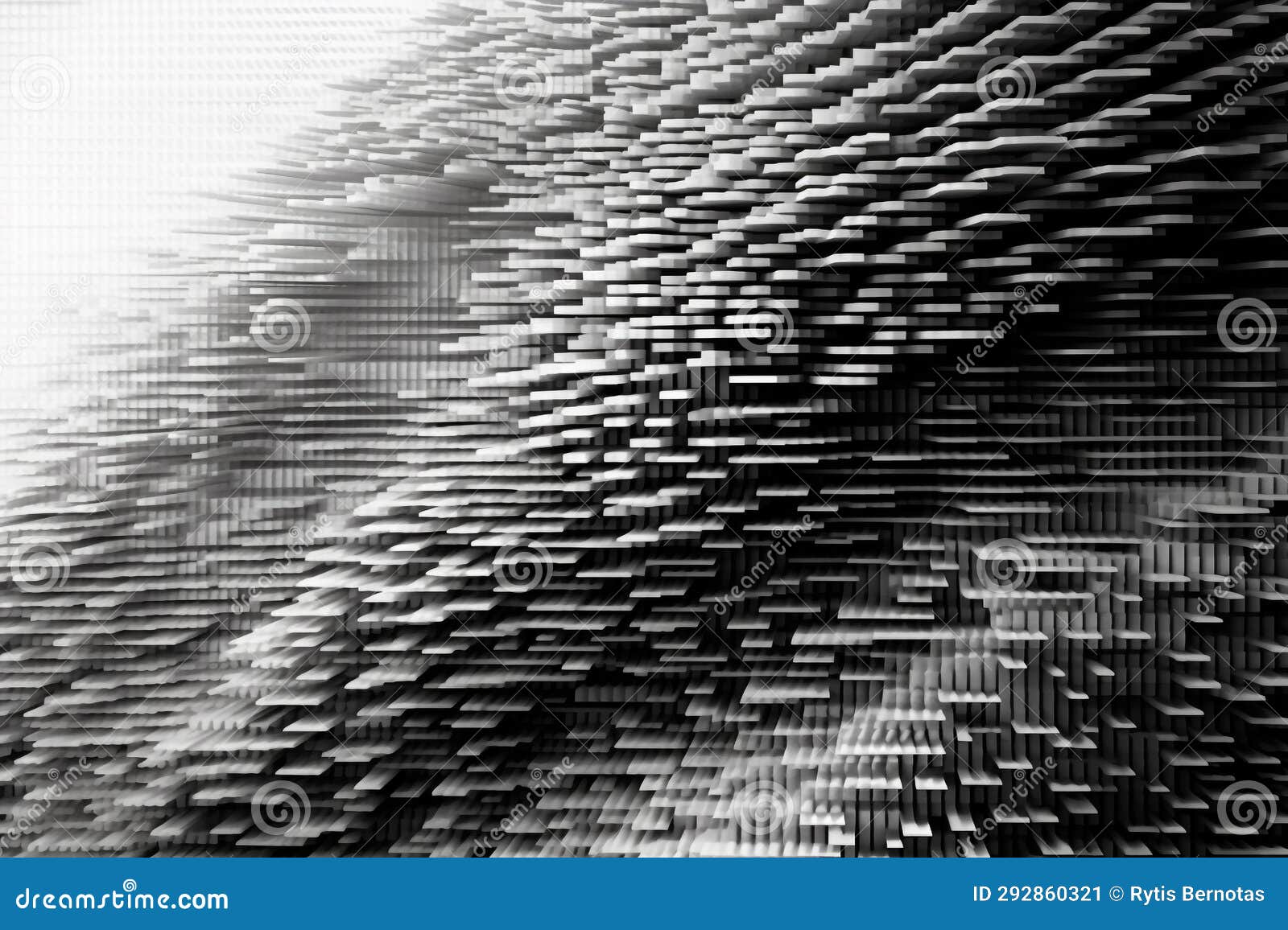 Distorted Scan Lines in Motion Blur Effect Style Black and White ...