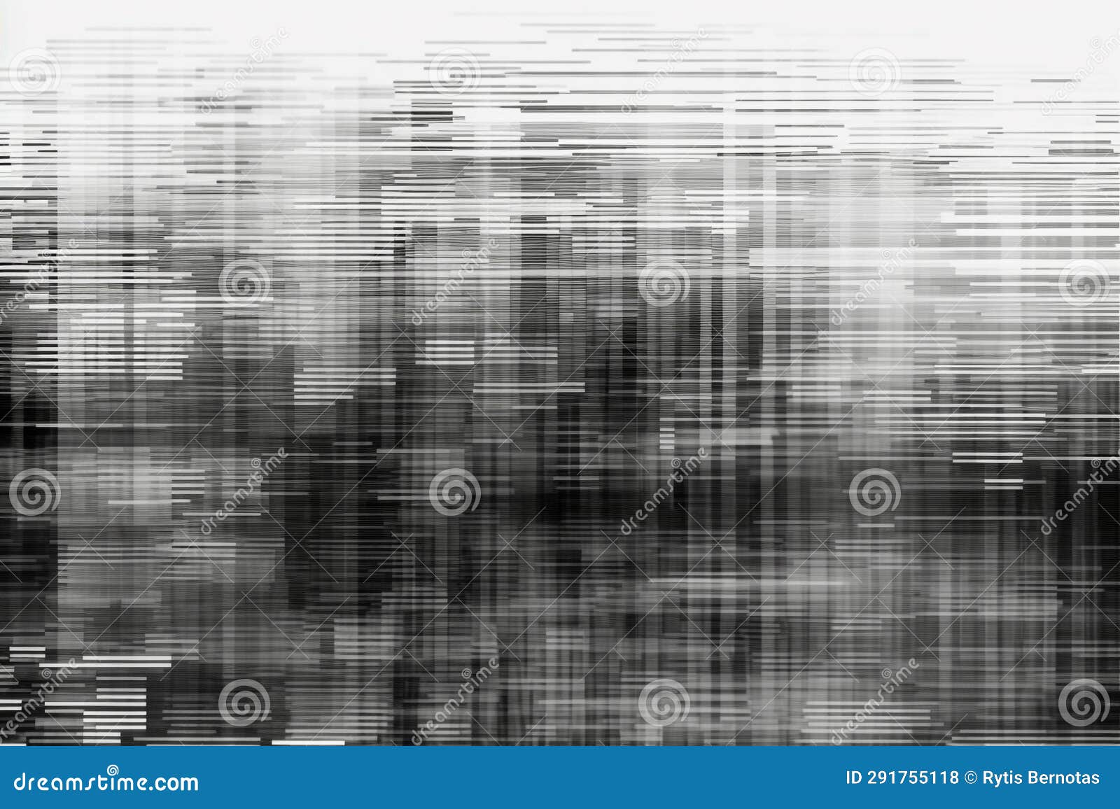 Distorted Scan Lines in Motion Blur Effect Style Black and White ...