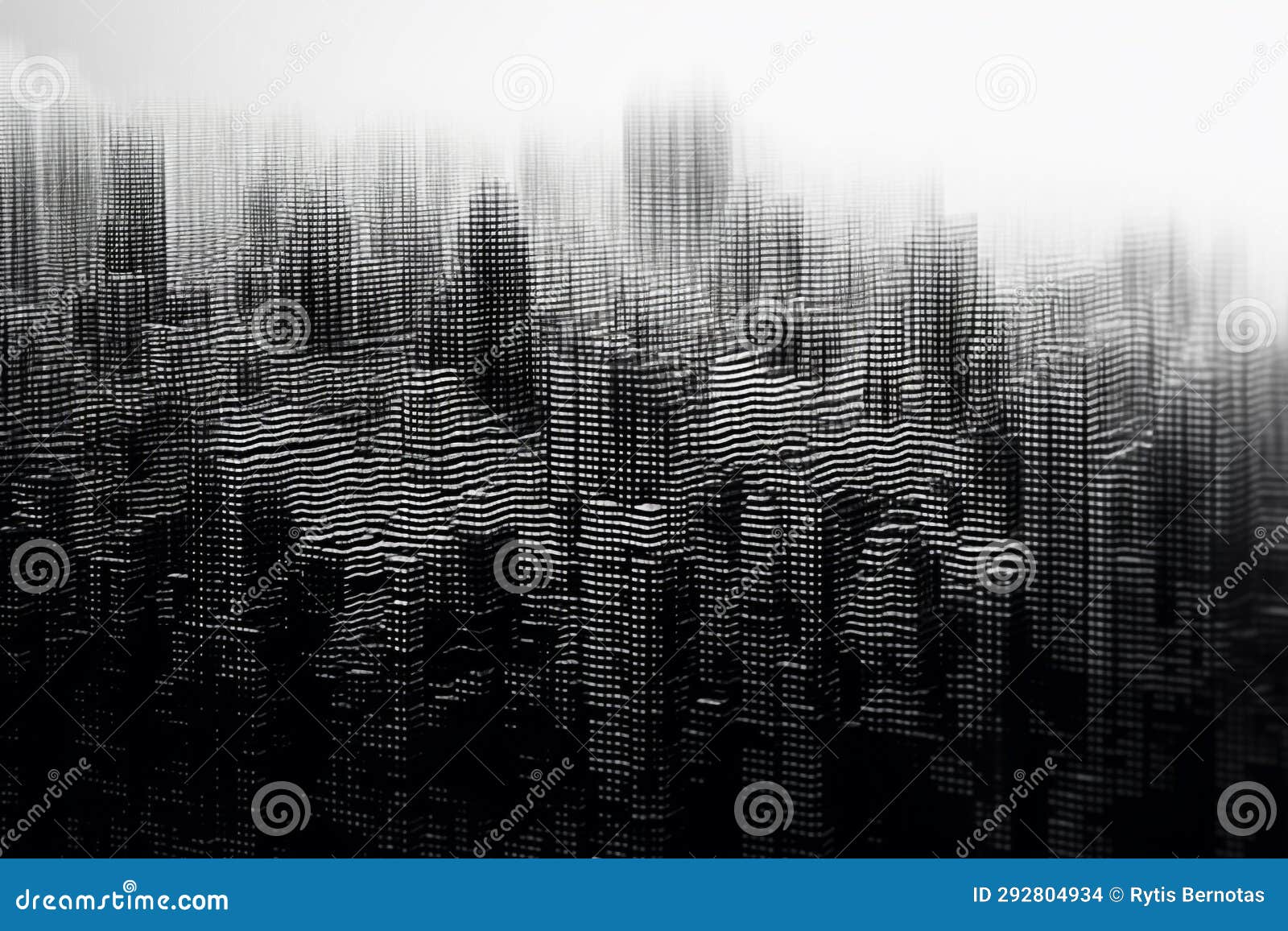 Distorted Scan Lines in Motion Blur Effect Style Black and White ...