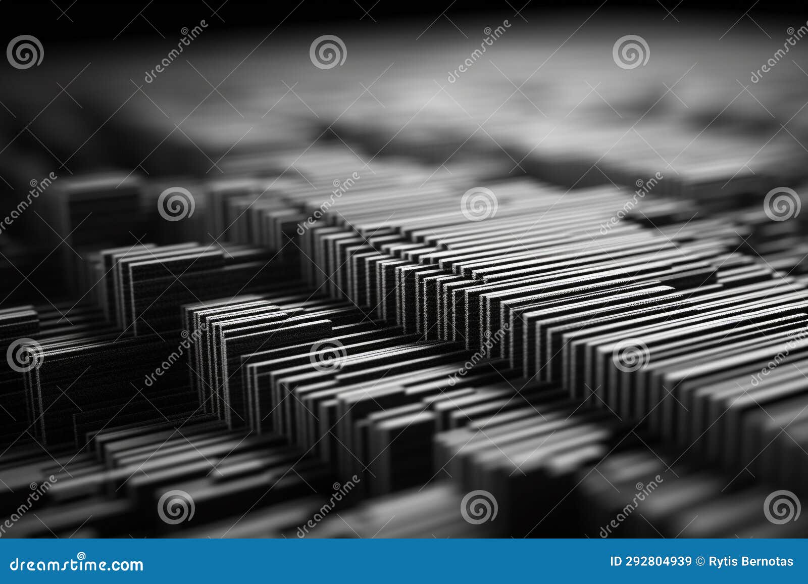 Distorted Scan Lines in Motion Blur Effect Style Black and White ...