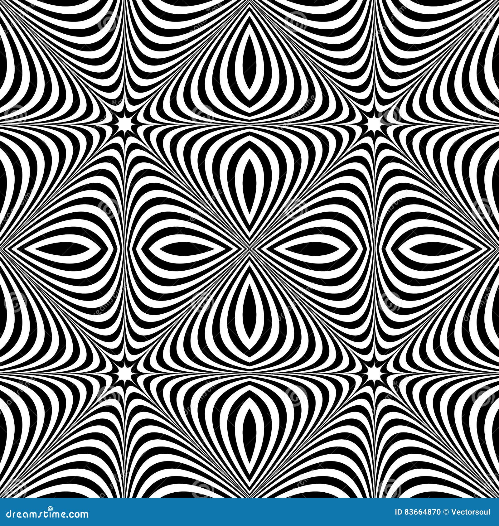 Distorted Seamless Pattern. Repeatable Abstract Monochrome Background ...