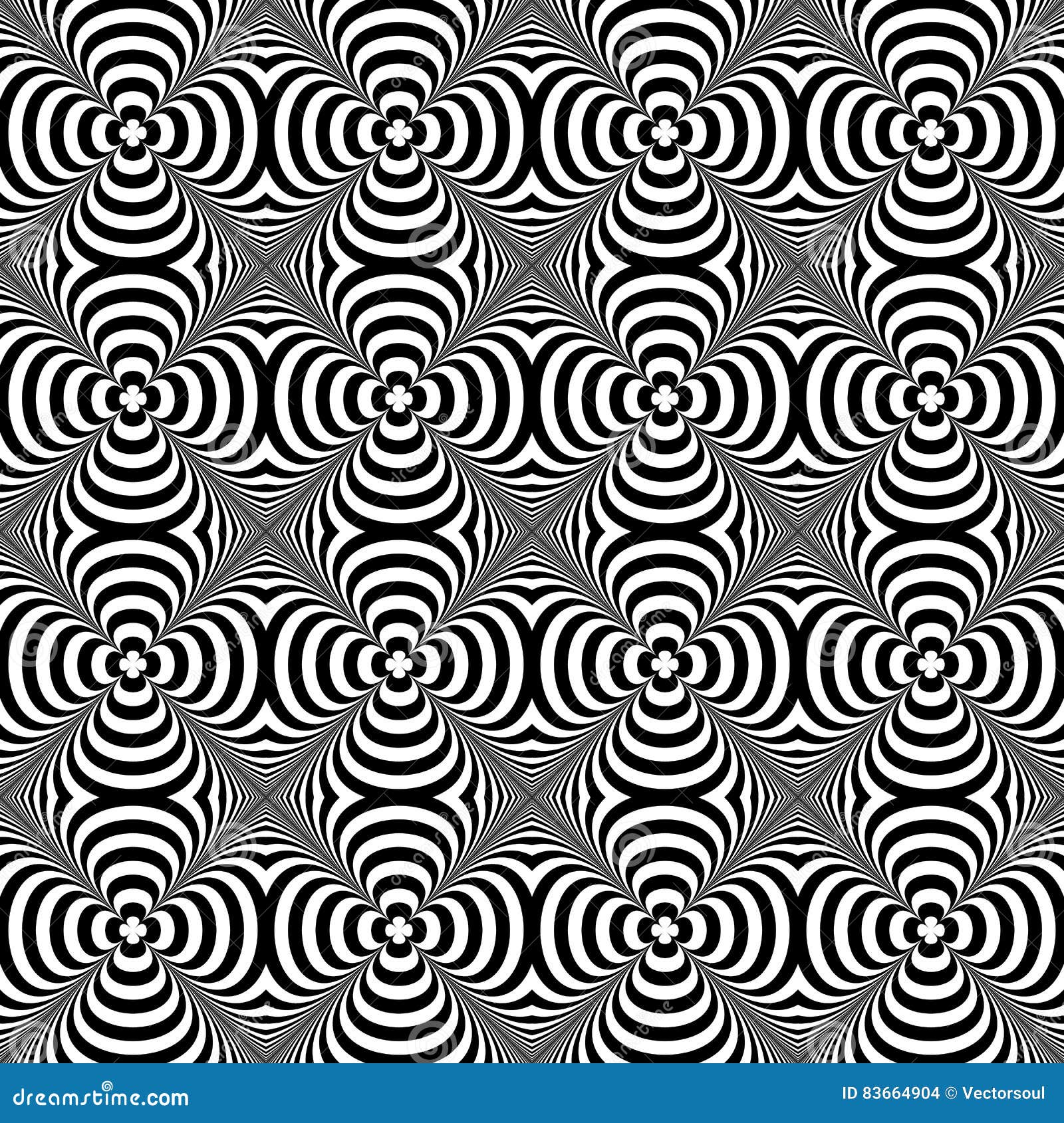 Distorted Seamless Pattern. Repeatable Abstract Monochrome Background ...