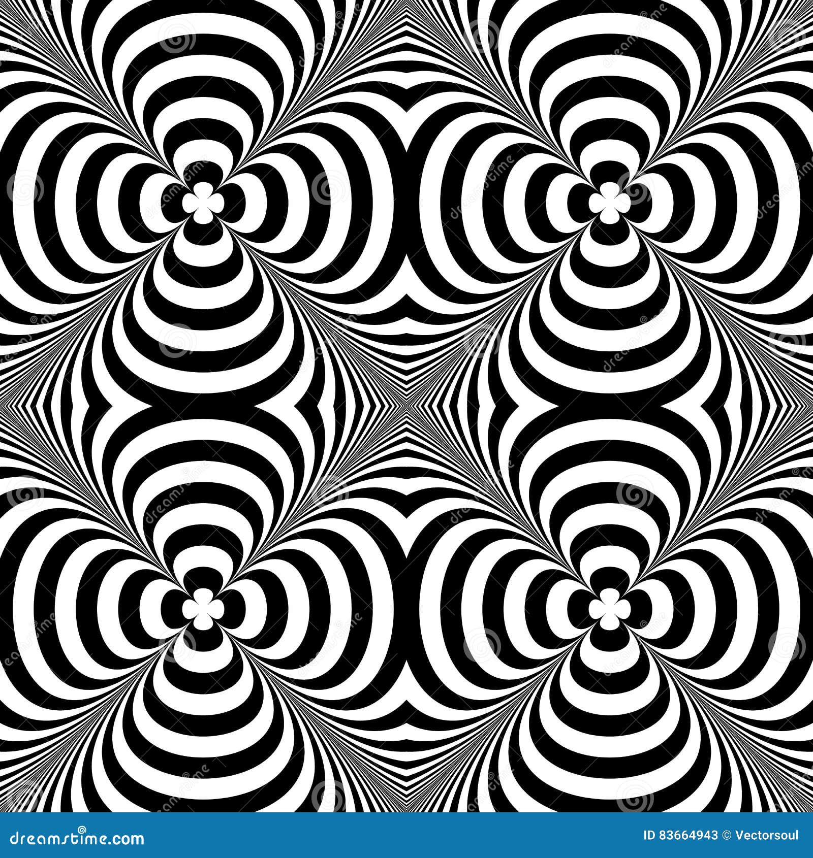 Distorted Seamless Pattern. Repeatable Abstract Monochrome Background ...