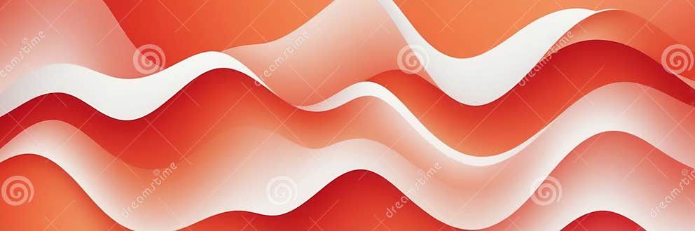 Distorted Shapes in White and Tomato Stock Illustration - Illustration ...