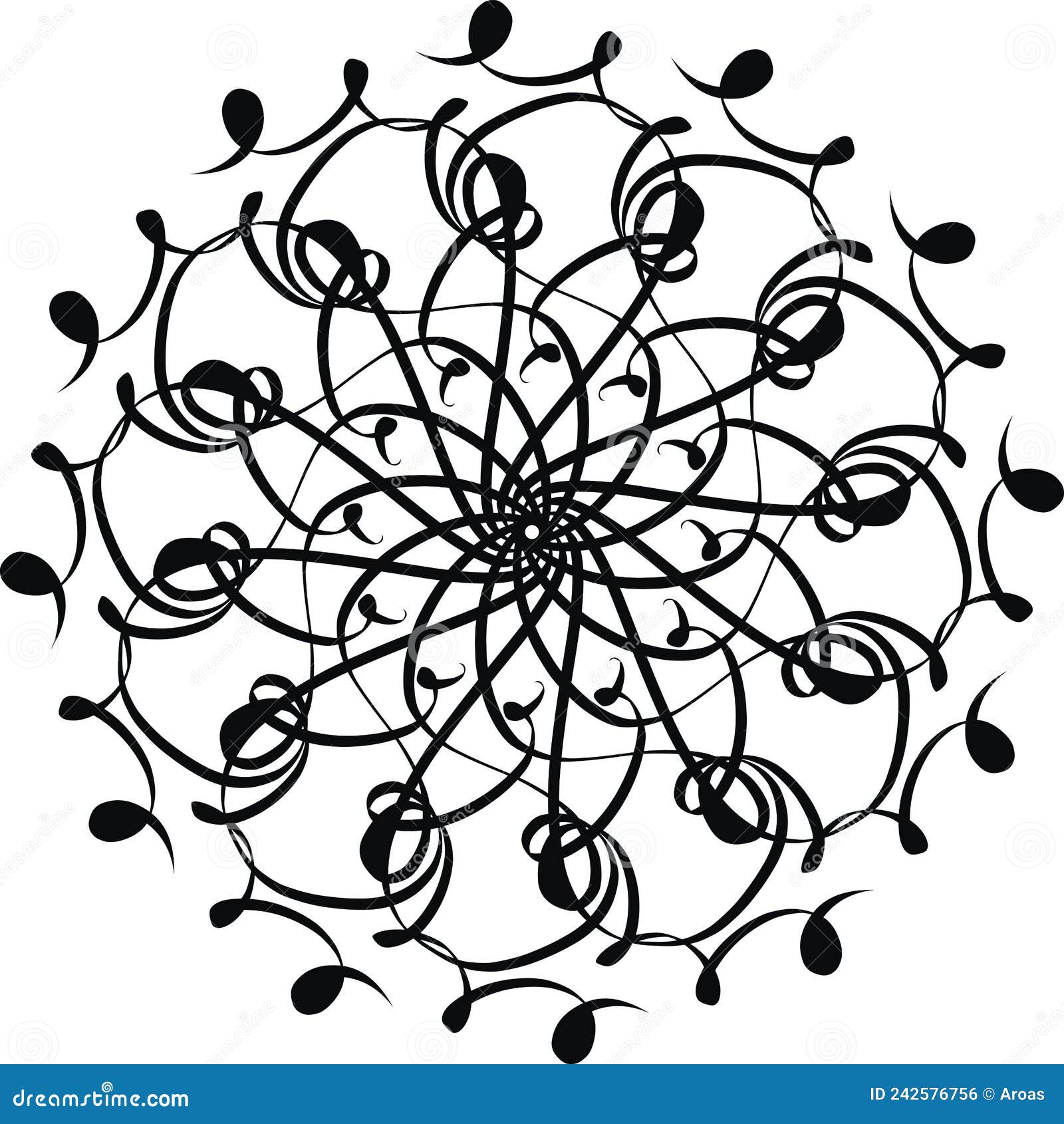 Distorted Sketch Radiating Abstract Shape Stock Vector - Illustration ...