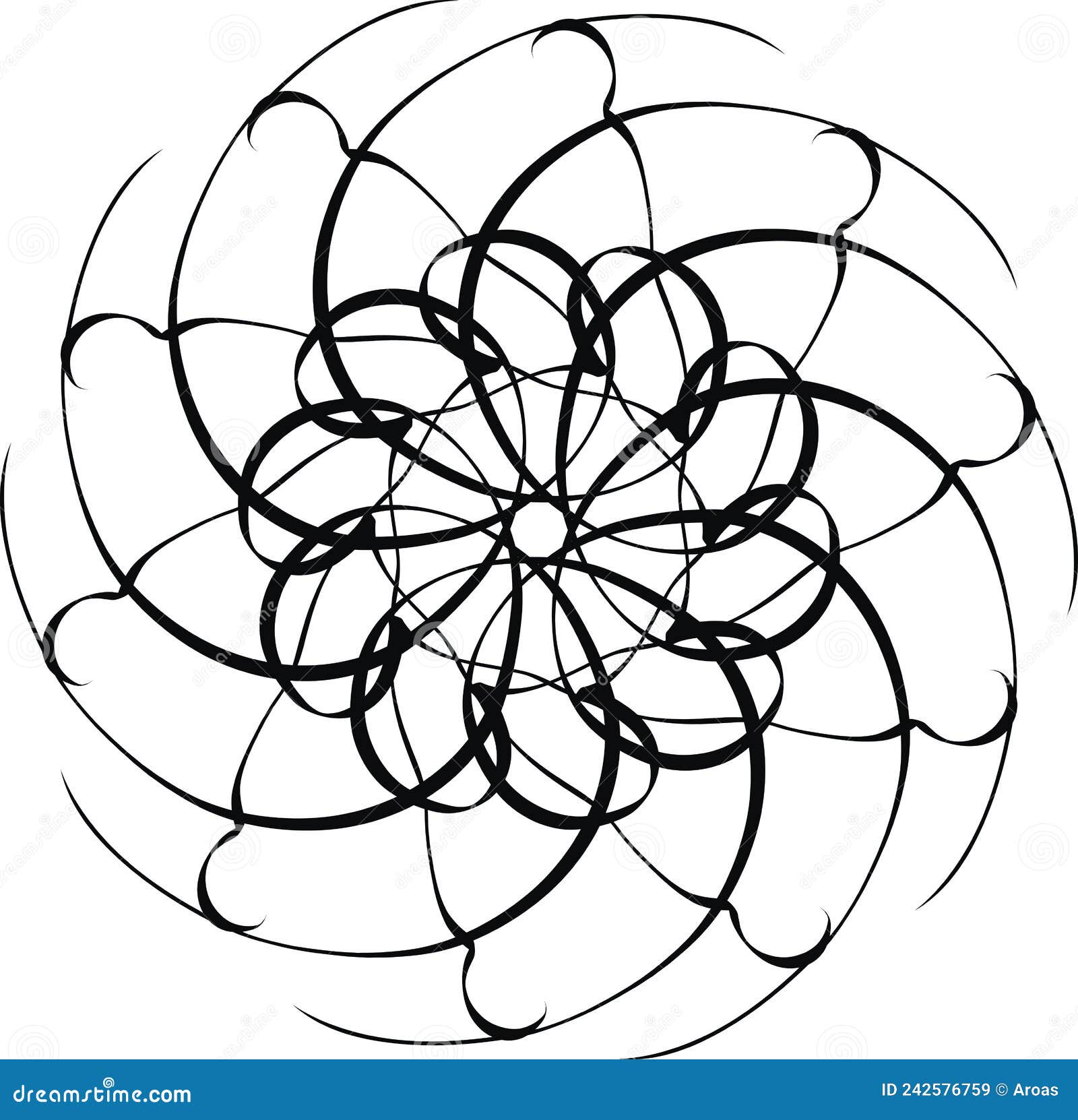 Distorted Sketch Radiating Abstract Shape Stock Vector - Illustration ...