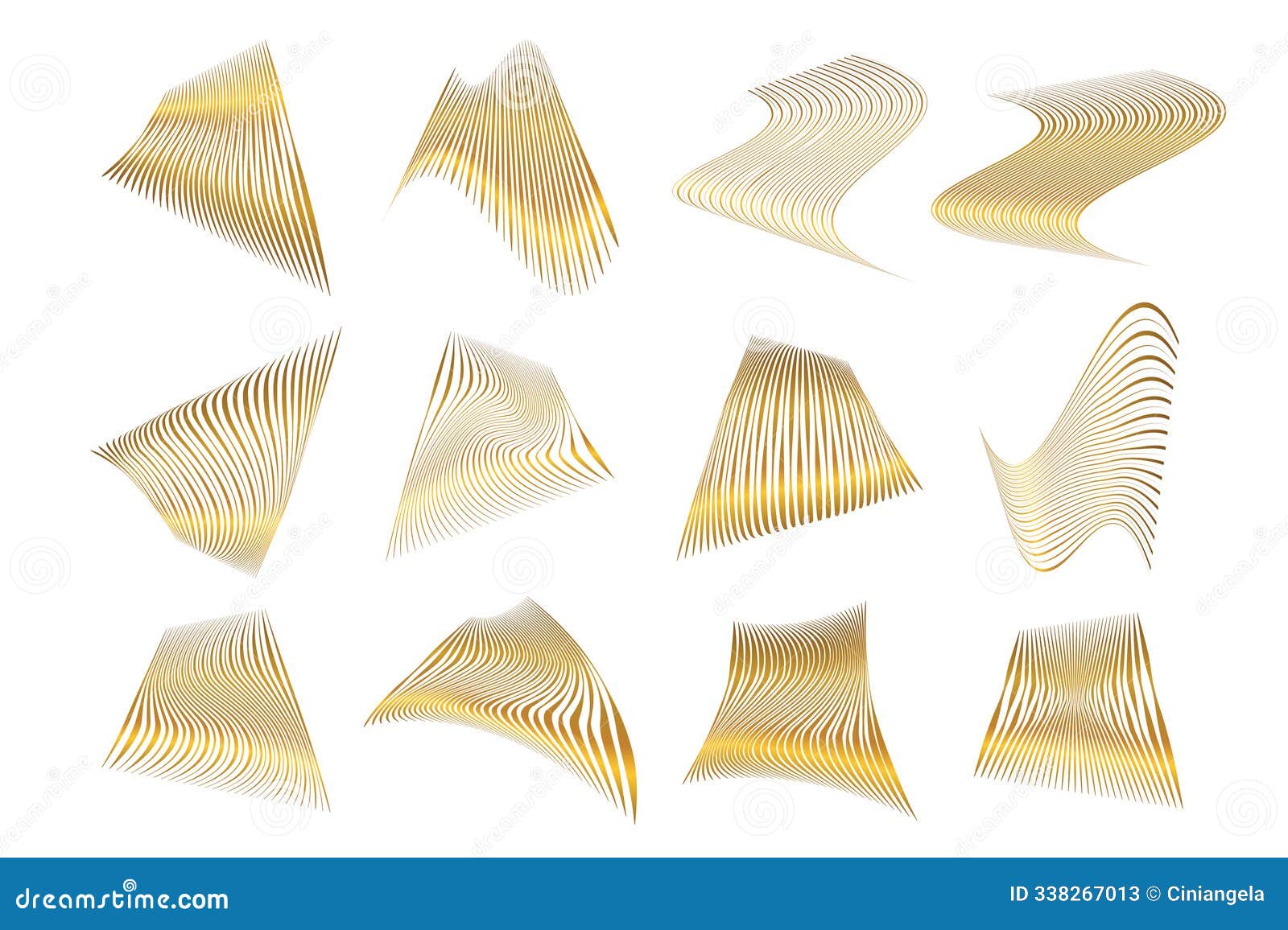 Distorted Square Line Texture Abstract Organic Shapes Collection Stock ...