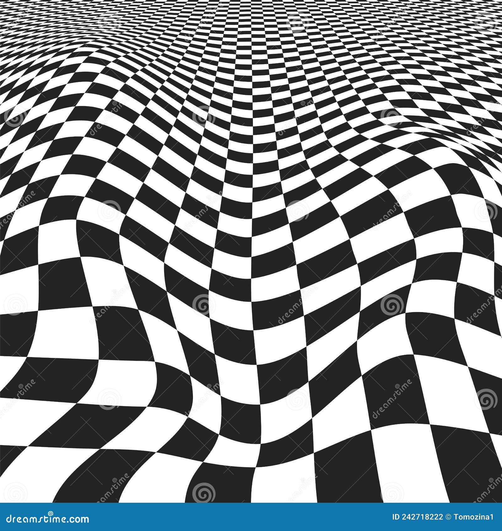 Distorted Square Pattern, Checkerboard Stock Vector - Illustration of ...