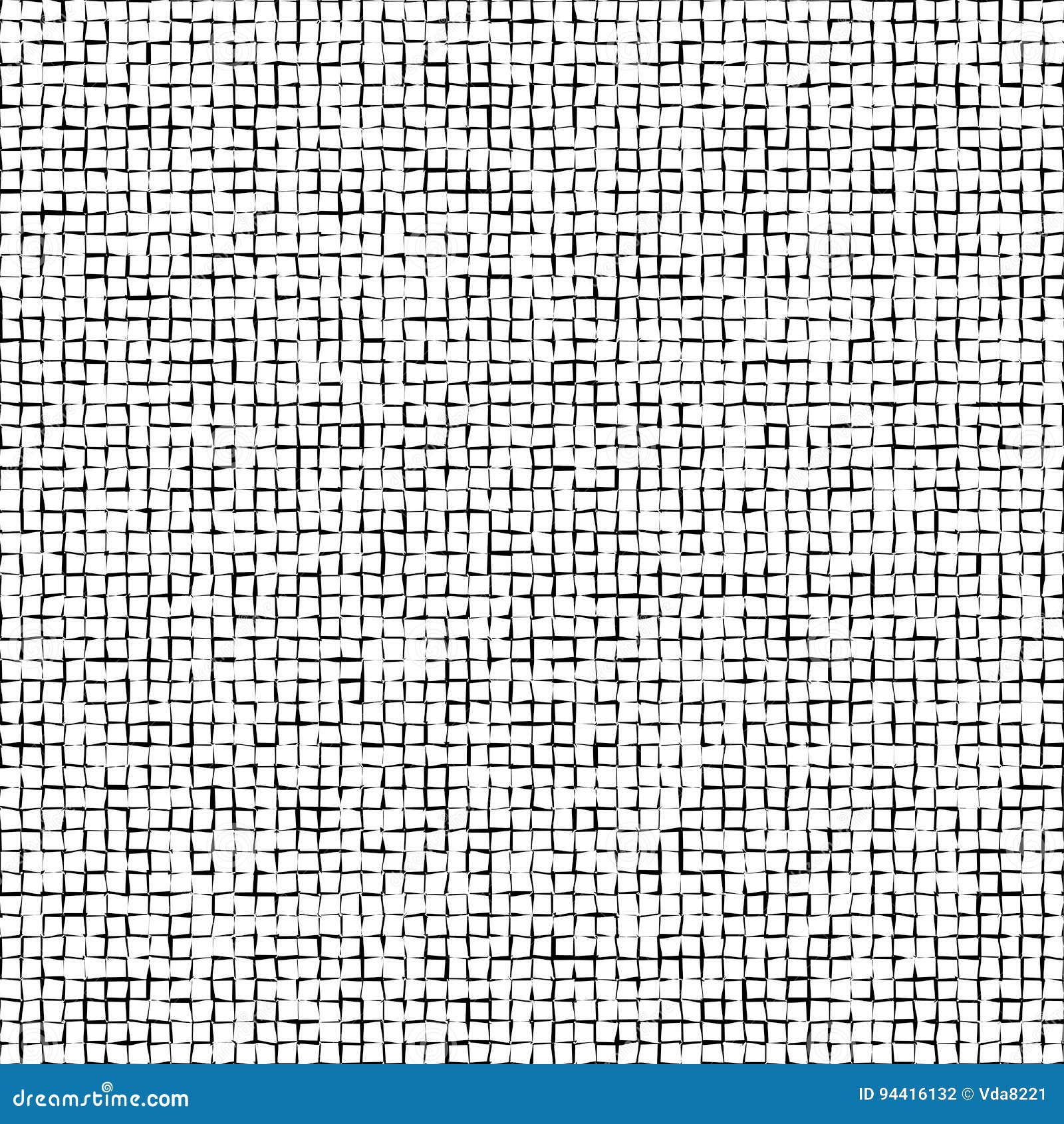 Distorted Squares Abstract Pattern.Black Squares Isolated on White ...