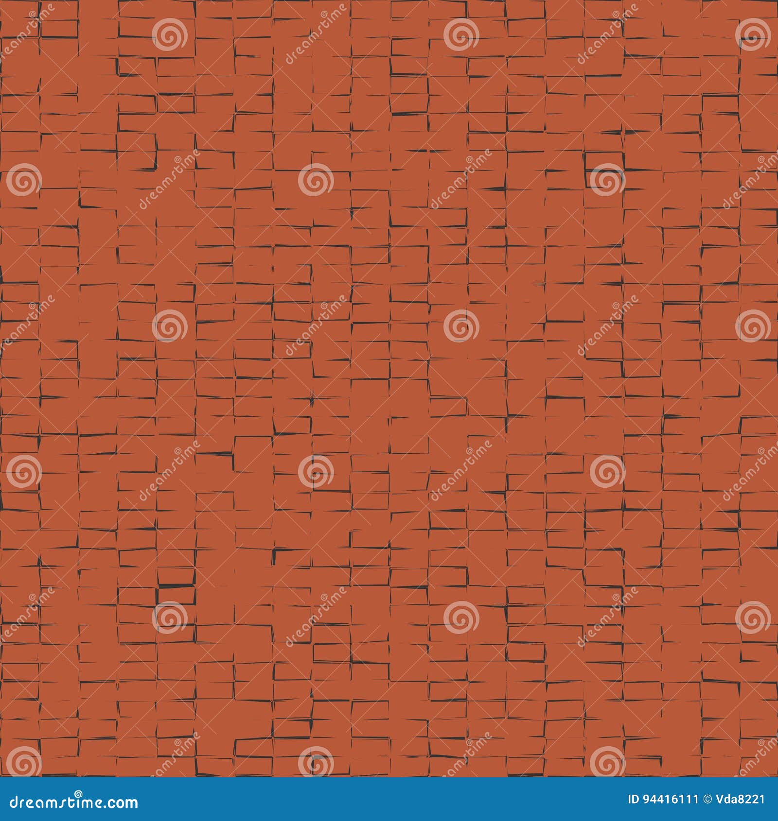 Distorted Squares Abstract Pattern.Black Squares on Red Background ...