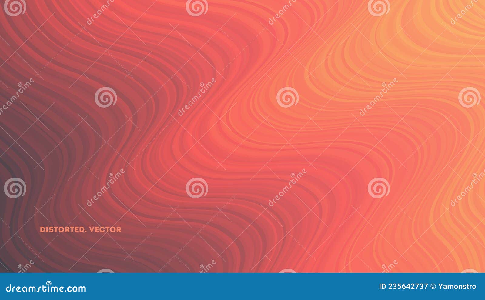 Distorted Stripes Vector Muted Red Orange Gradient Abstract Background ...