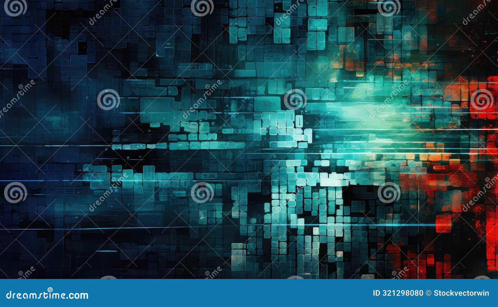 Distorted Technology Background Abstract Stock Illustration ...