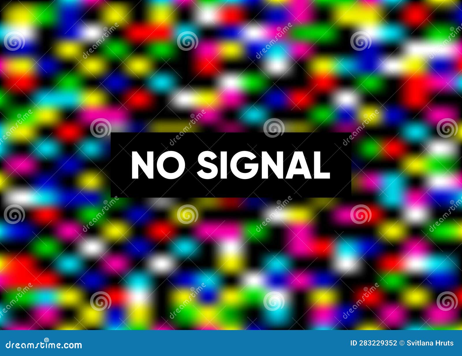 A Distorted TV Glitch. No TV Signal. Network of No Signal. Abstract ...