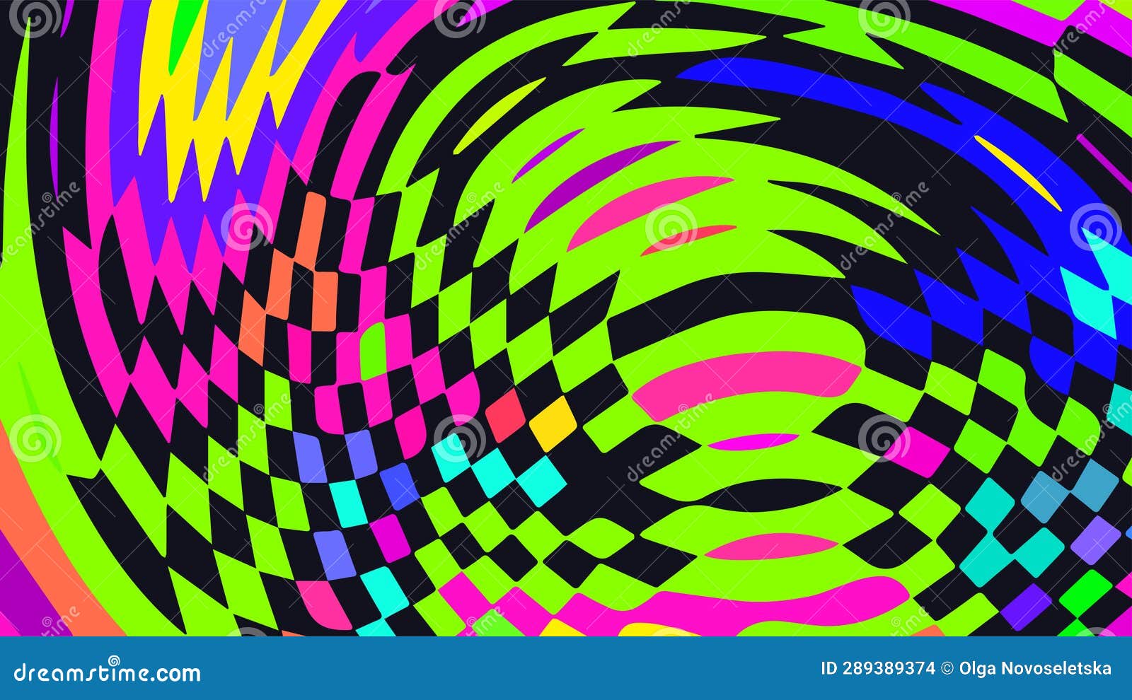 Distorted Twisted Checkered Background. Trippy Strip Psychedelic ...
