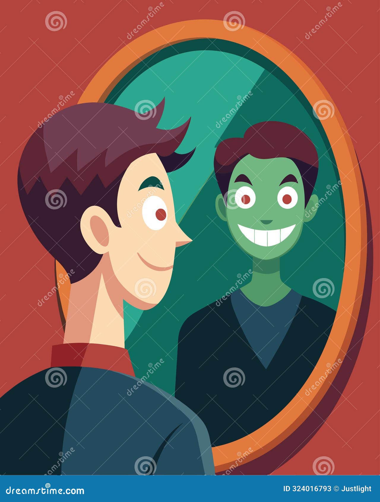 A Distorted Version of Themselves in the Mirror with Exaggerated ...